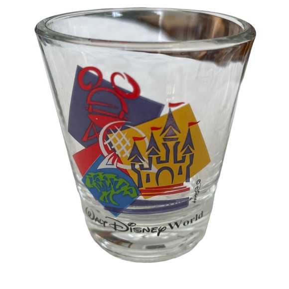 Disney | Dining | Disney World Resort Shot Glass Euc Collectible Glass ...